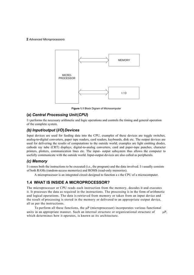 Computer engineering - overview of microprocessors | PDF