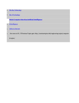 Computer engineering and it seminar topics | DOCX