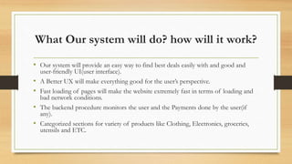 online shopping website project PPT | PPTX