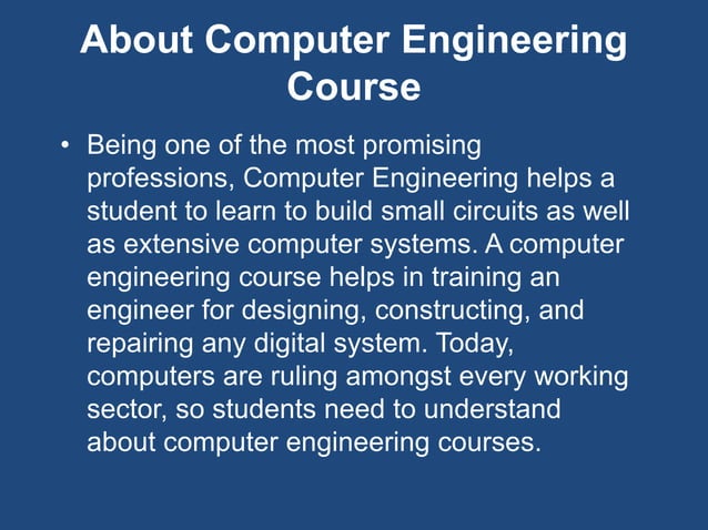 Computer engineering course mitaoe | PPT