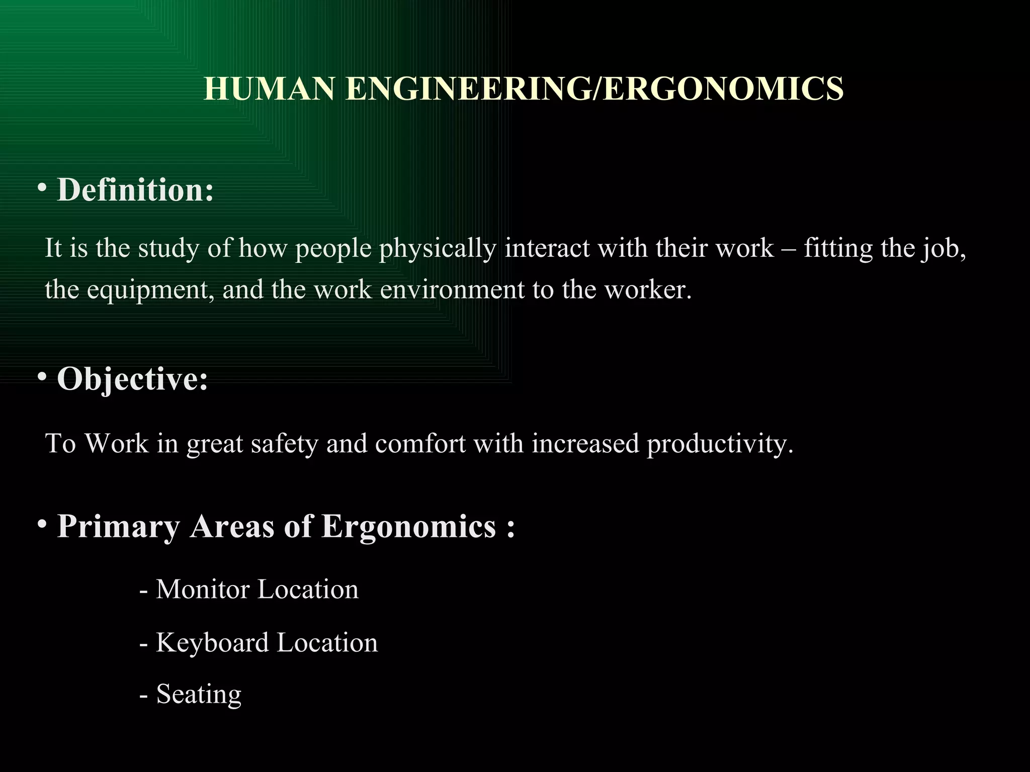 Computer Ergonomics | PPS