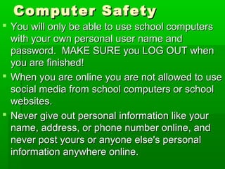 Computer ethical use agreement | PPT