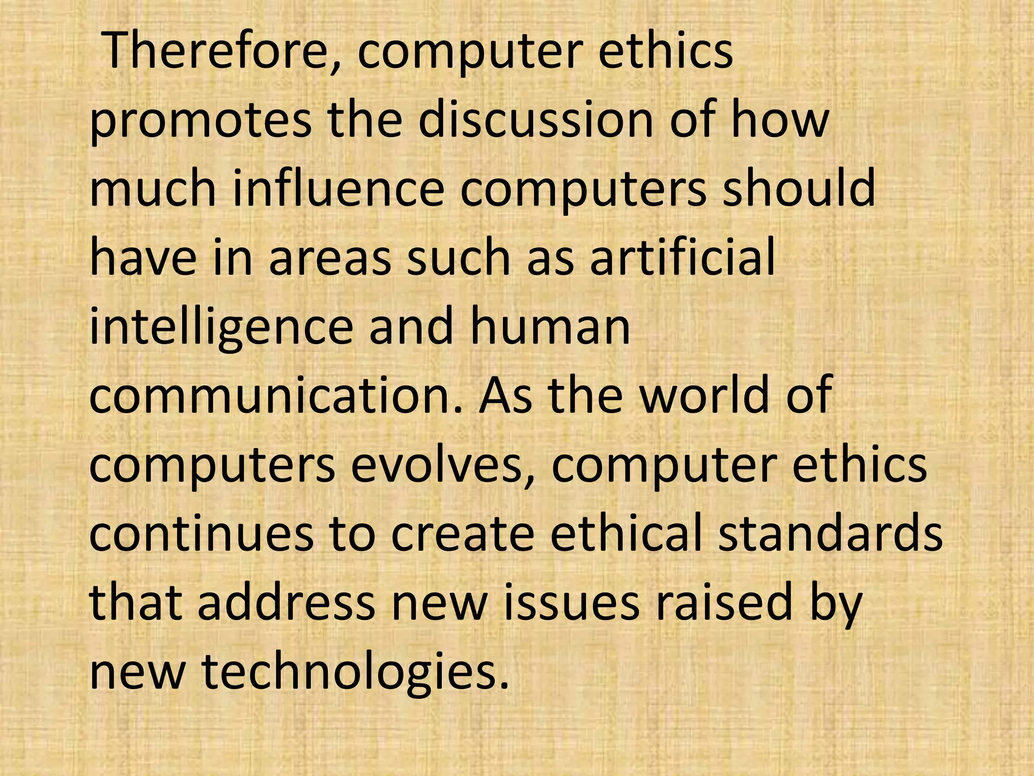 Computer ethics | PPTX