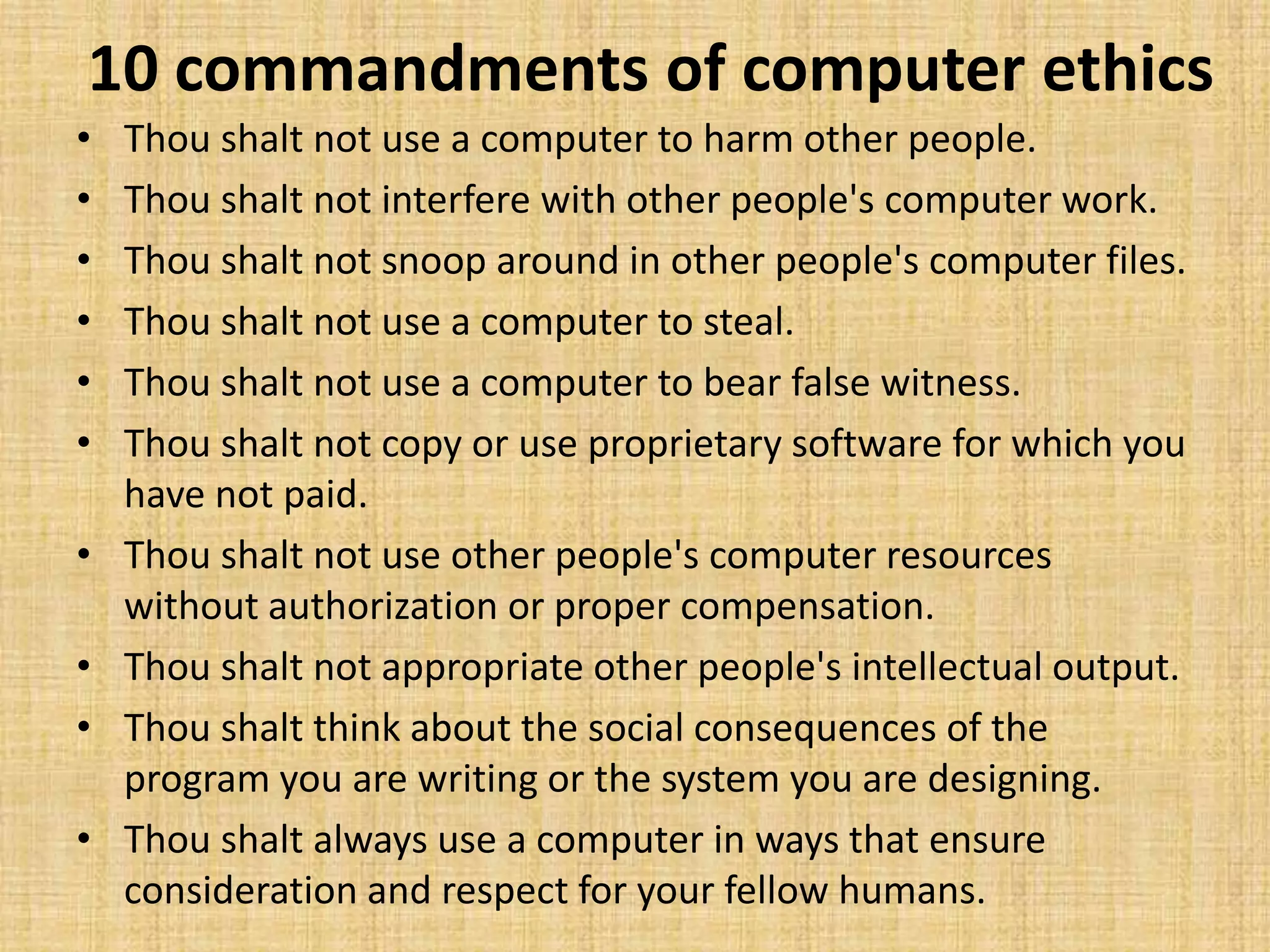 Computer ethics | PPTX