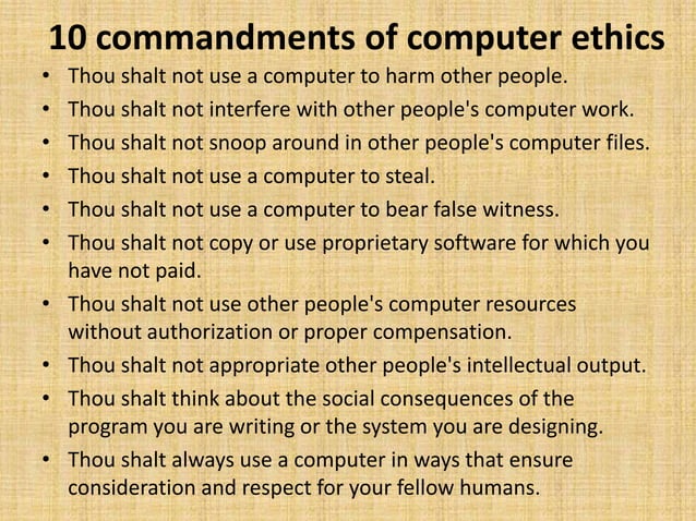 Computer ethics | PPT