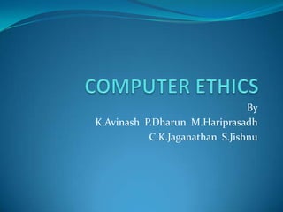 Computer ethics | PPTX