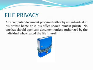 Computer ethics | PPTX