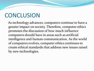 Computer ethics | PPTX