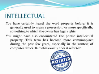 Computer ethics | PPTX