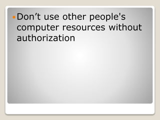 Computer ethics | PPT