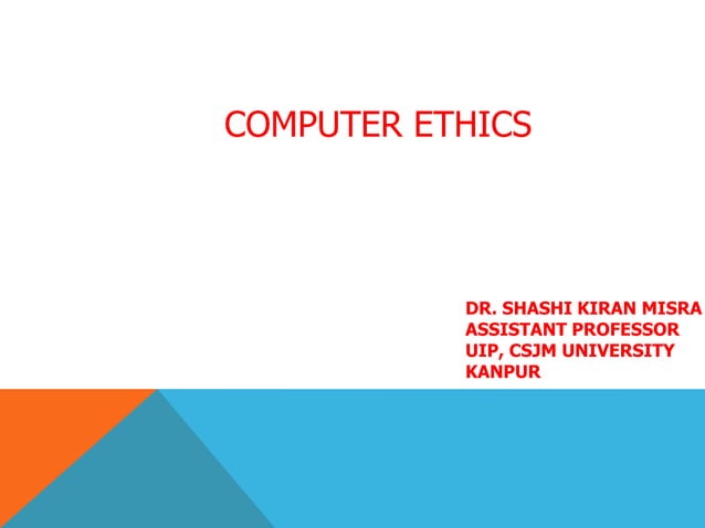 Computer ethics | PDF | Technology & Computing