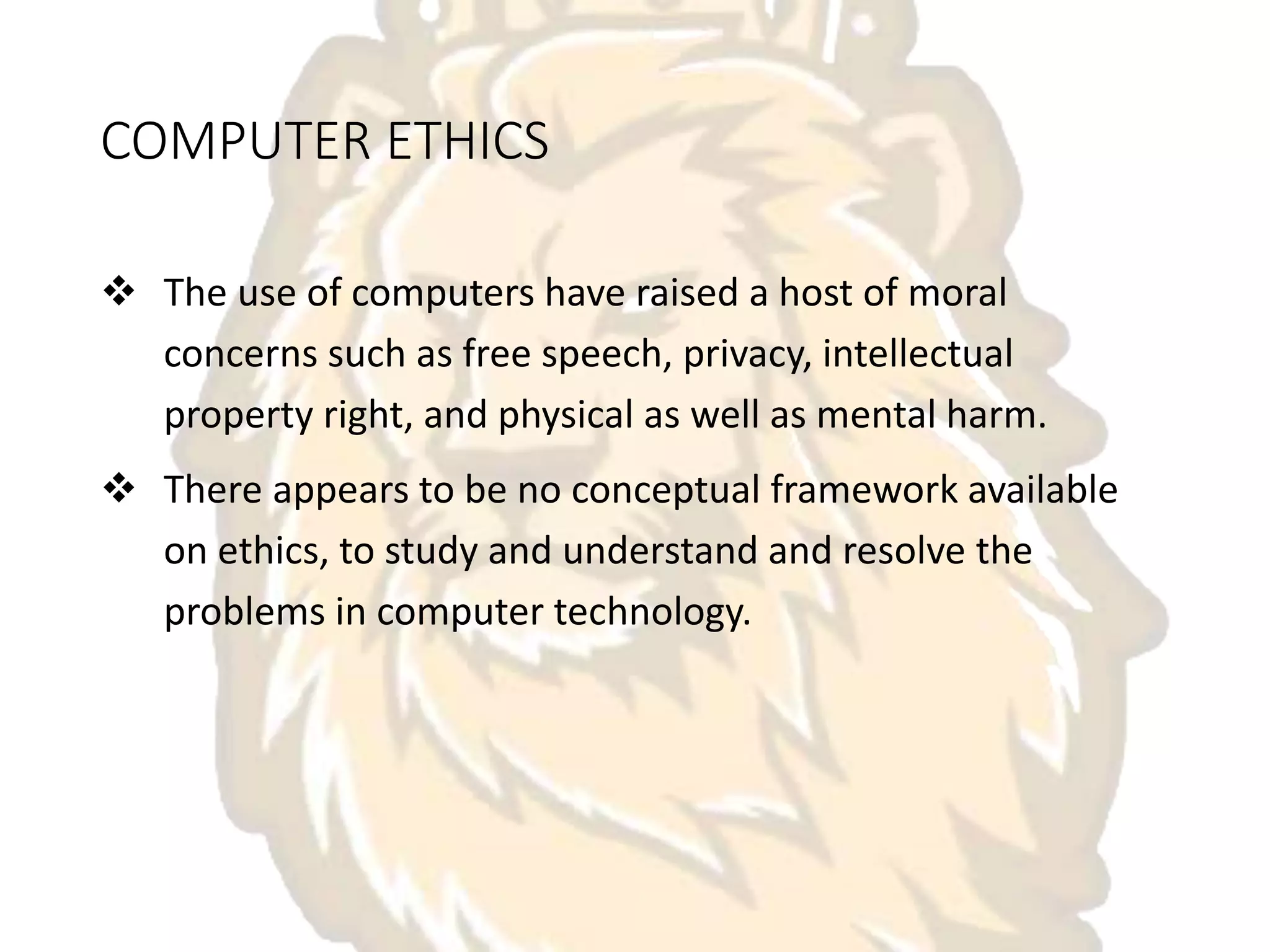 Computer ethics | PPTX