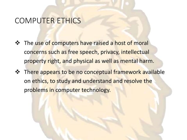 Computer ethics | PPTX | Technology & Computing
