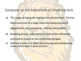 Computer ethics | PPTX