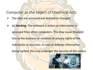 Computer ethics | PPTX