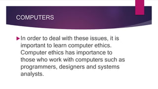 COMPUTER_ETHICS presentation for Engineer | PPT