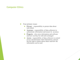 Computer ethics cyber security and technology of it | PPT