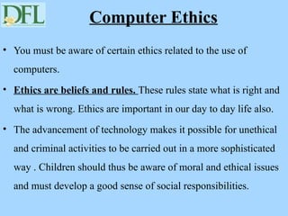 Computer Ethics, Cyber ethics and securi | PPT