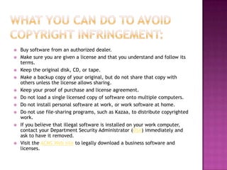 Computer ethics and copyright | PPTX