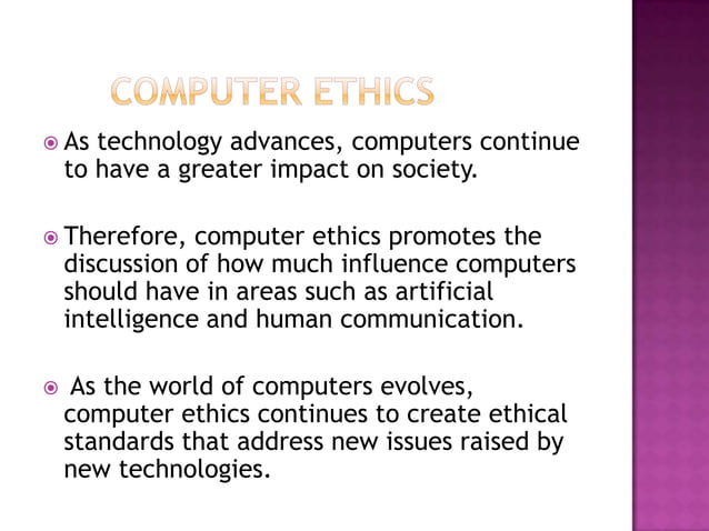 Computer ethics & copyright | PPT