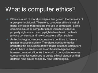 Computer Ethics Final Work | PPTX