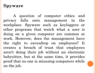 Computer ethics in the workplace (industry) | PPT