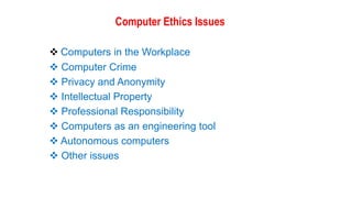 Computer Ethics_Satyajit Patil.pptx | Computing | Technology & Computing