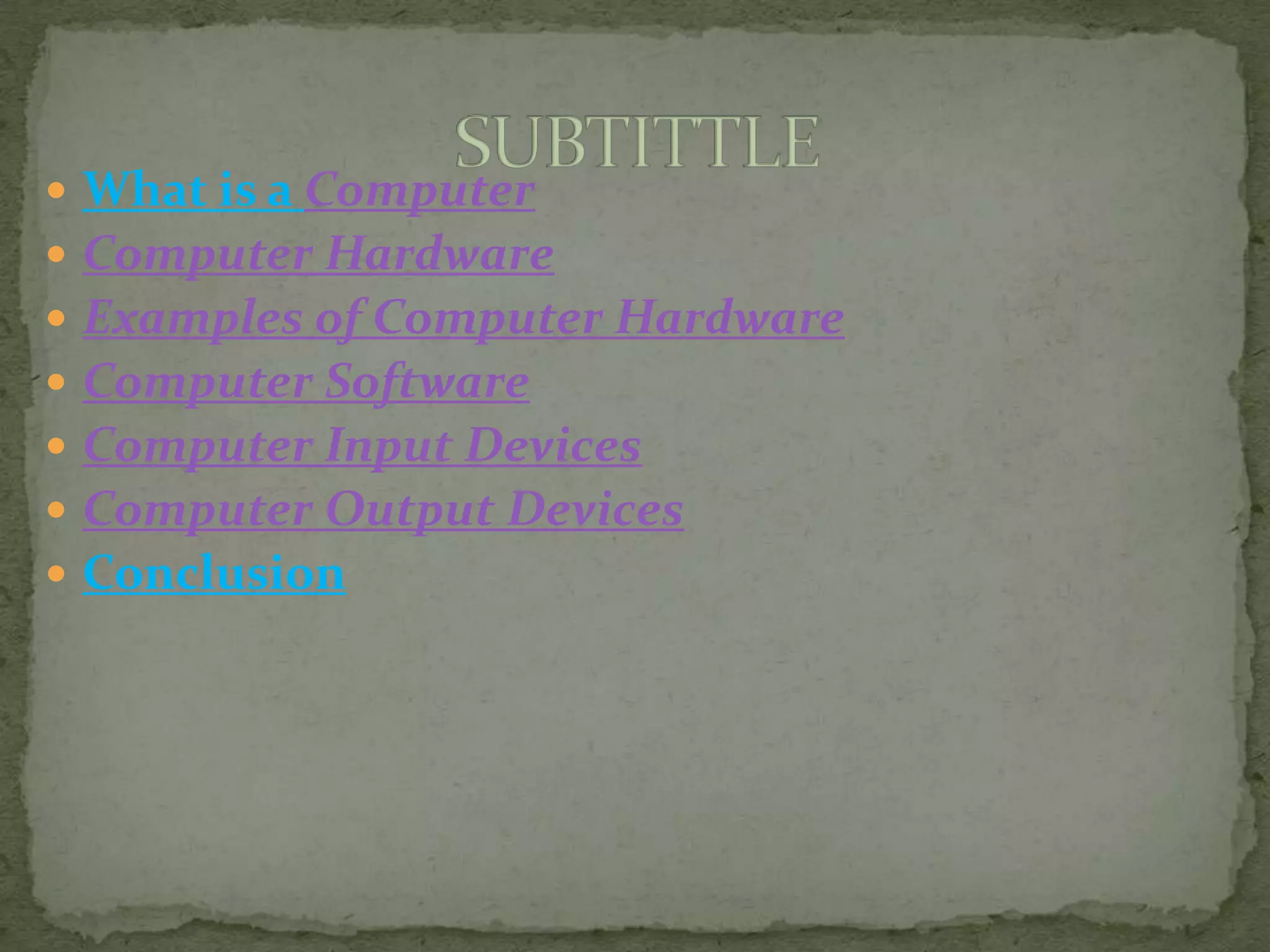 Computer explanation by i gede sugita aryandana | PPTX