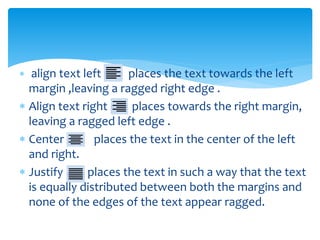 Computer features in microsoft word | PPTX | Desktop Publishing ...