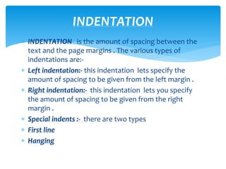 Computer features in microsoft word | PPTX | Desktop Publishing ...