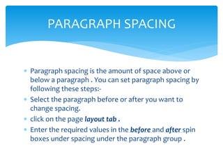 Computer features in microsoft word | PPTX | Desktop Publishing ...