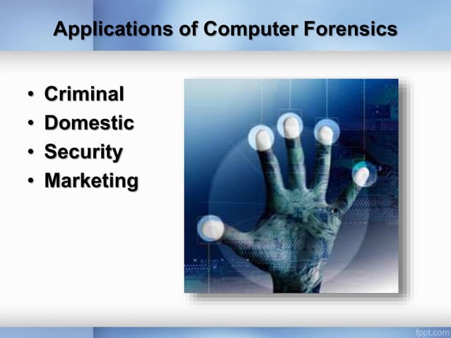 Computer forensic ppt | PPTX | Operating Systems | Computer Software and Applications