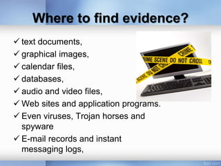 Computer forensic ppt | PPTX