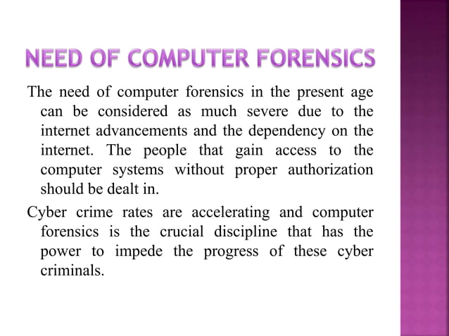 Computer forensics | PPTX | Operating Systems | Computer Software and Applications