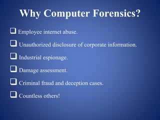 Computer forensics powerpoint presentation | PPTX