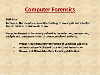 Computer forensics | PPT