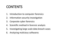 Introduction to Cyber Forensics Module 1 | PPTX