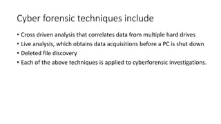 Introduction to Cyber Forensics Module 1 | PPTX