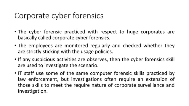 Introduction to Cyber Forensics Module 1 | PPT
