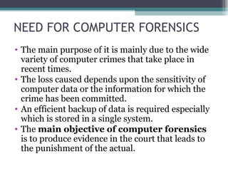 Computer forensics | PPT | Databases | Computer Software and Applications