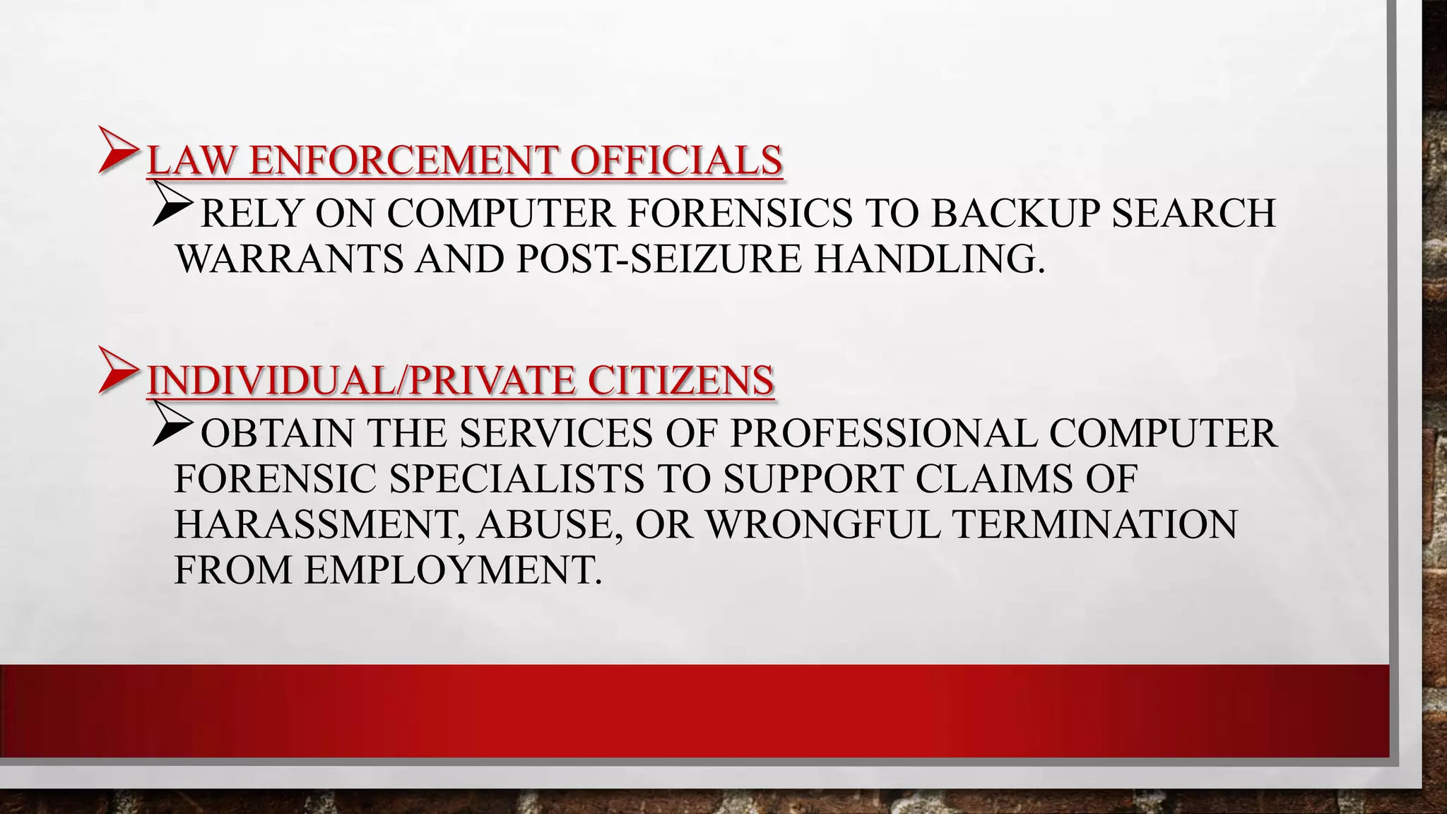 Computer forensics libin | PPTX | Operating Systems | Computer Software and Applications