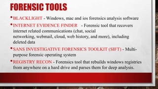 Computer forensics libin | PPTX | Operating Systems | Computer Software and Applications