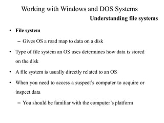 Computer Forensics Working with Windows and DOS Systems | PDF