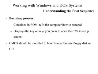 Computer Forensics Working with Windows and DOS Systems | PDF