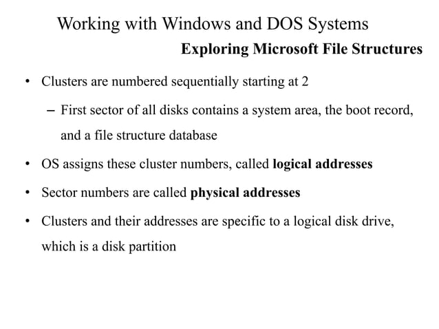 Computer Forensics Working with Windows and DOS Systems | PDF | Operating Systems | Computer ...