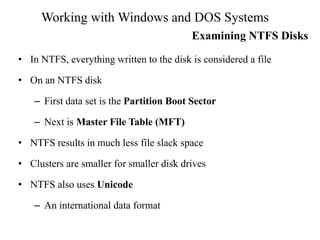 Computer Forensics Working with Windows and DOS Systems | PDF