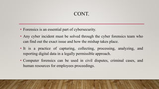 Computer Forensics (1).pptx | Technology & Computing