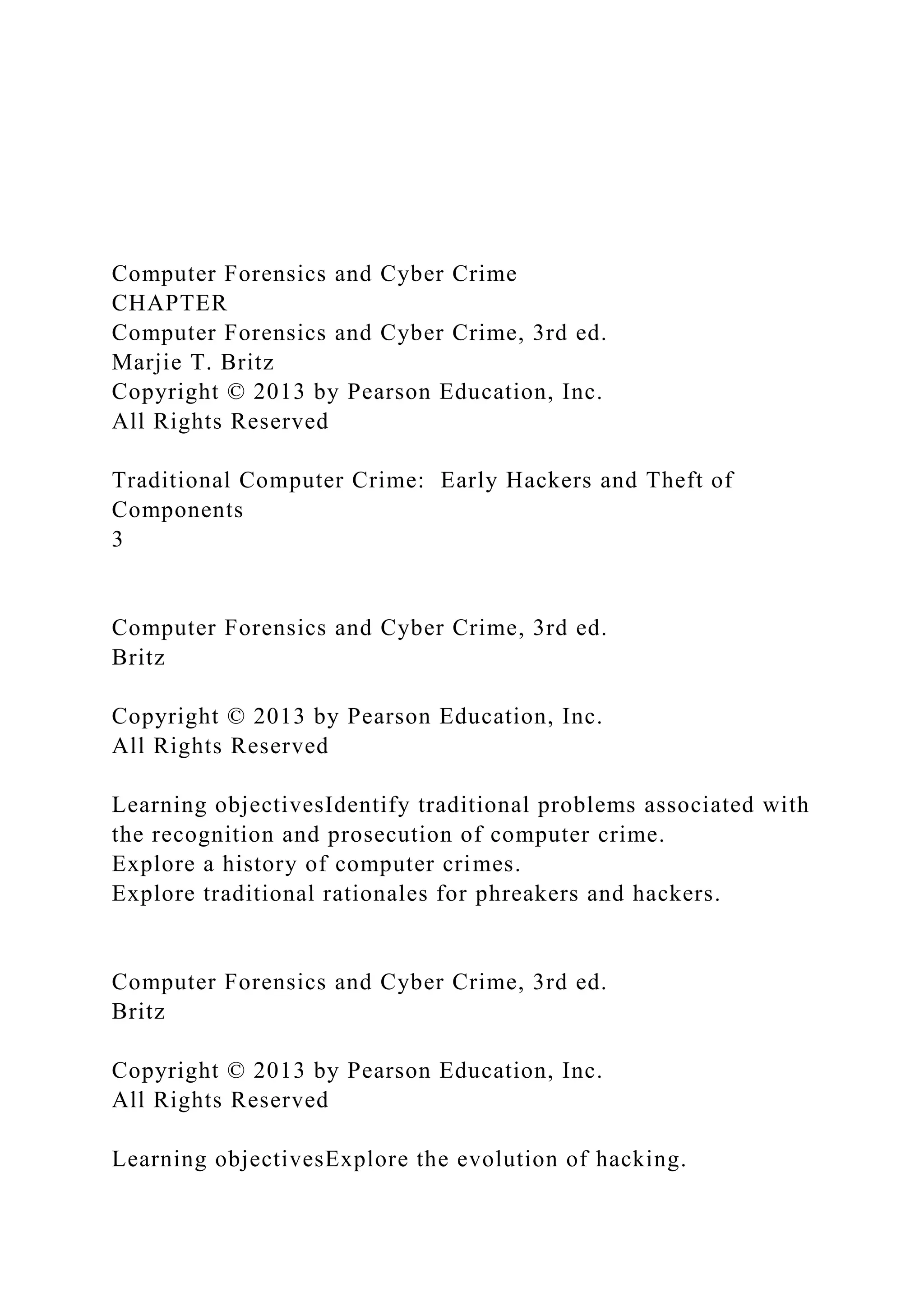 Computer Forensics and Cyber CrimeCHAPTERComputer Forens.docx