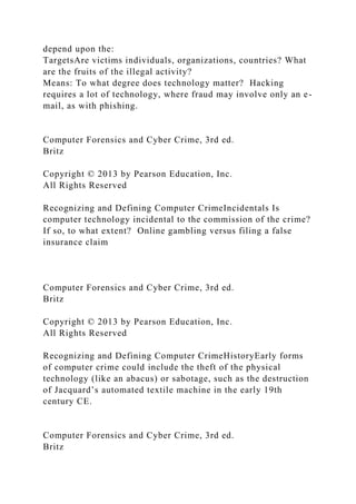 Computer Forensics and Cyber CrimeCHAPTERComputer Forens.docx