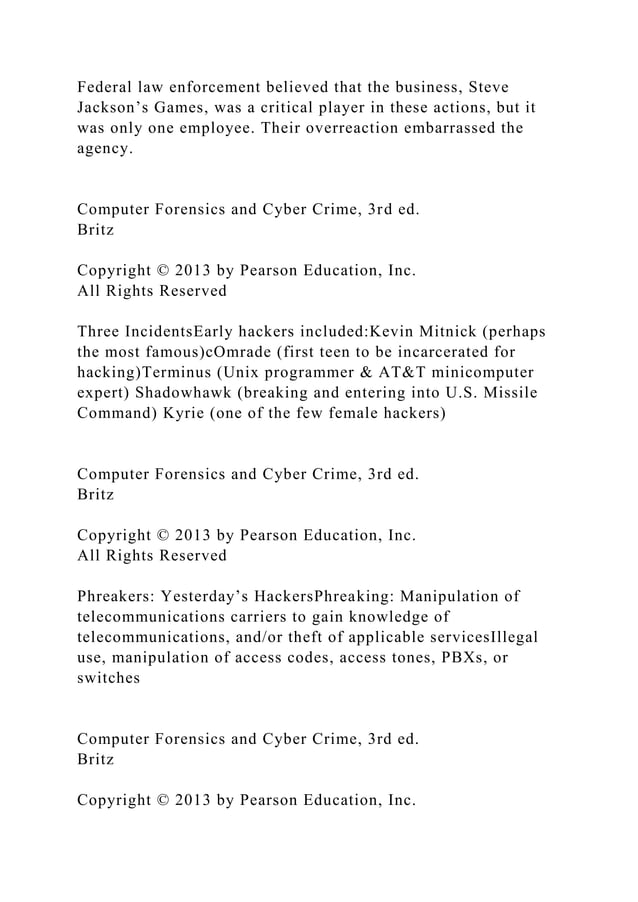 Computer Forensics and Cyber CrimeCHAPTERComputer Forens.docx